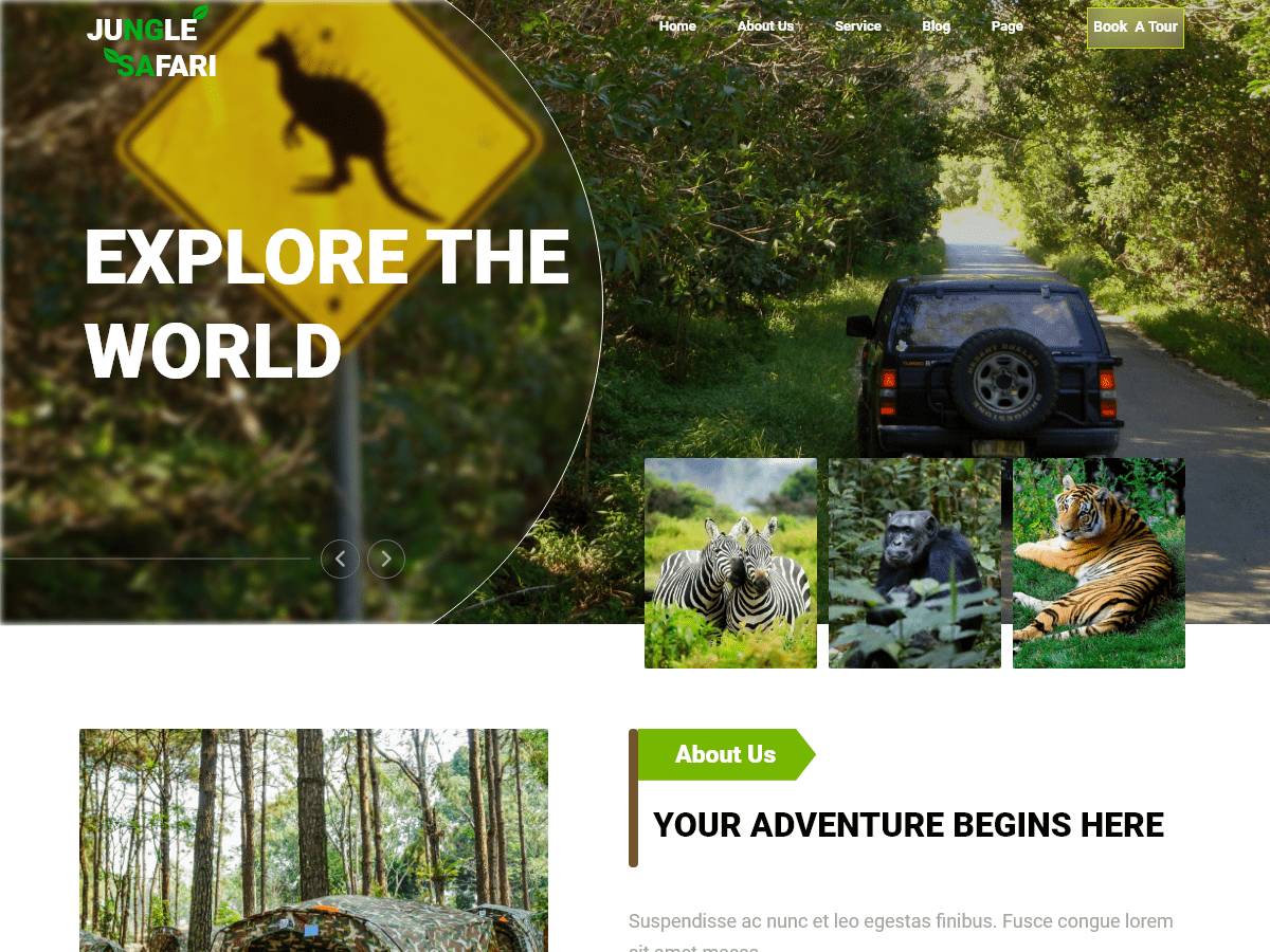 Forest Adventure Tour Wordpress Theme - VineThemes