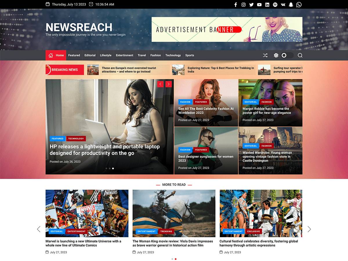 NewsReach Wordpress Theme - VineThemes