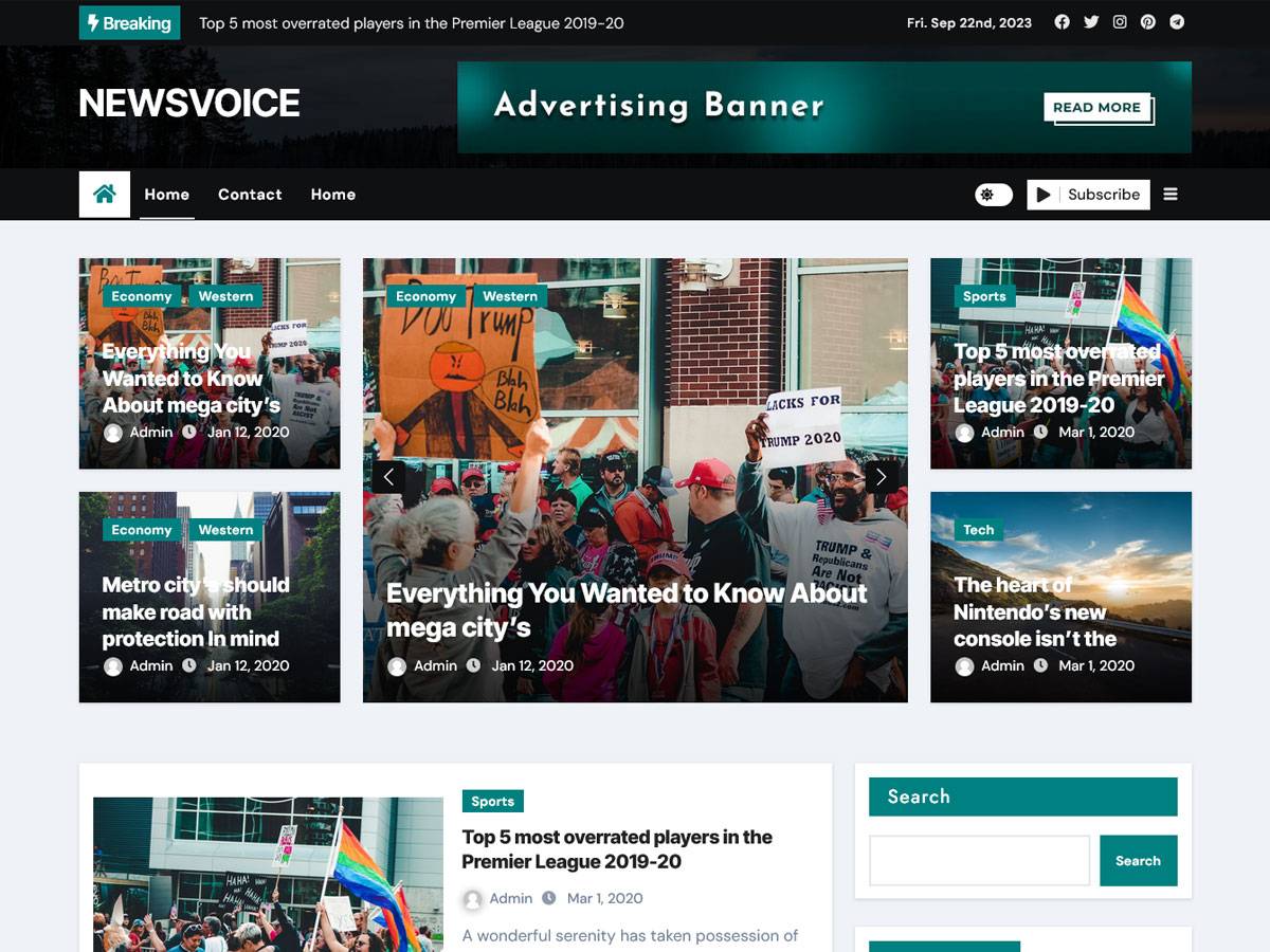 Newsvoice Wordpress Theme - VineThemes