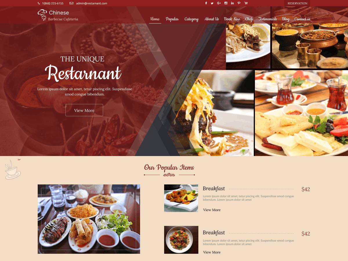 Barbecue Cafeteria Wordpress Theme - VineThemes